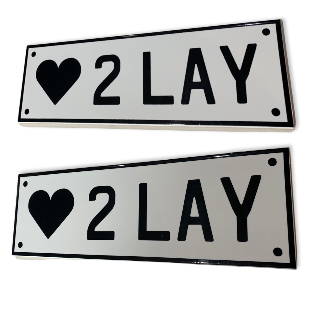 Personalised Number Plate Style Tile – Celine XO